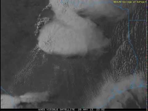 Satellite of Stationary Supercell - Comanche, TX 5/20/2013 - YouTube
