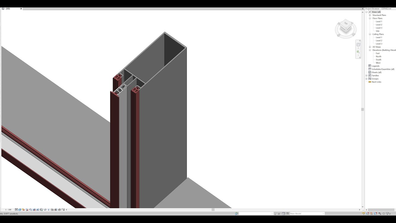 Revit,Parametric curtain wall modeling (tutorial video) Part-1 Vertical ...