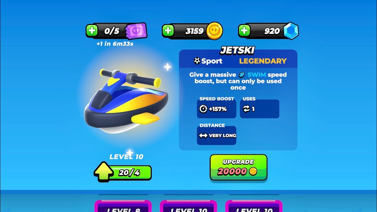 Pocket champs 3d racing, jetski is the best bot for a very long swim ...