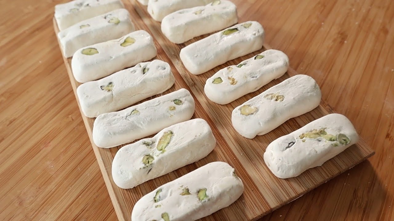 Tanpa Gelatin! Resepi No Bake Nougat Pistachio Homemade (Torrone Gaz ...