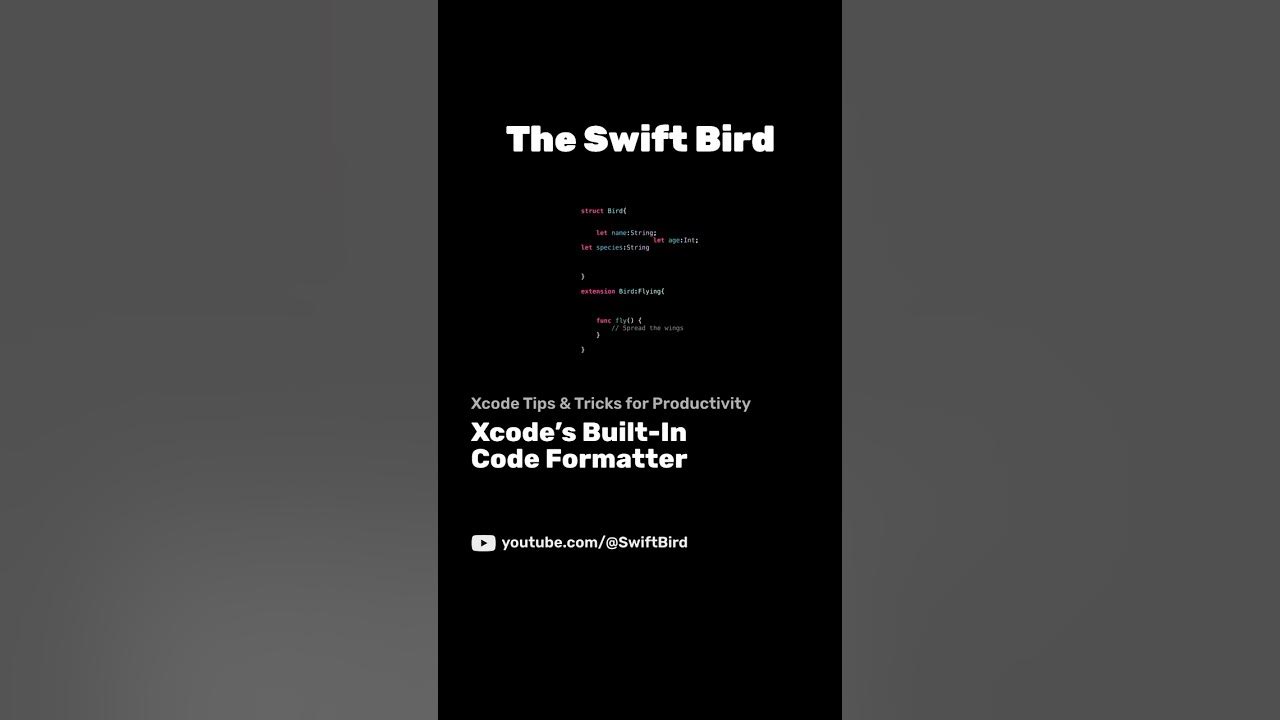 Xcode Comes with a Built-In Code Formatter (swift-format) | Xcode Tips & Tricks for Productivity ...