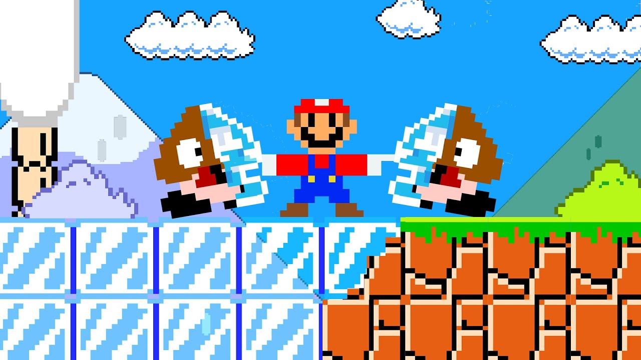 Super Mario Bros. When Everything Mario Touch Turn To Ice | Box Mario ...