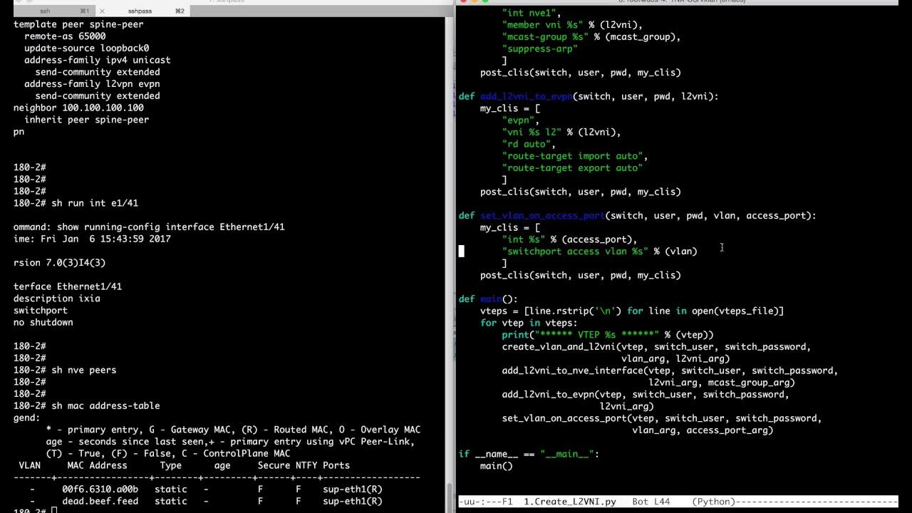 Cisco Nexus 9000 VXLAN BGP EVPN Automation with NX-API CLI - YouTube