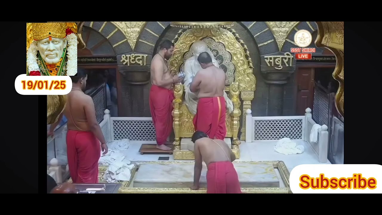 Sai Baba Darshan Live Kakad Arati 19/01/25 - YouTube