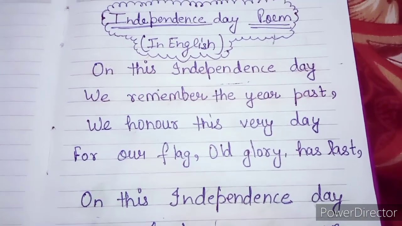 Independence day poem in English|15 August poem| - YouTube