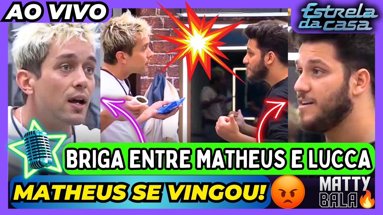 ⭐️ TR3TA ENTRE MATHEUS E LUCCA POR CAUSA DE REFRIGERANTE ! ESTRELA DA CASA AO VIVO # ...