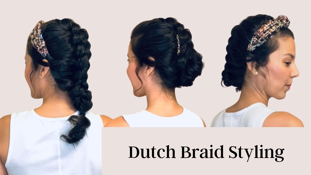 4 Dutch Braid Hairstyles | Curly Hair Styling Tutorial - YouTube