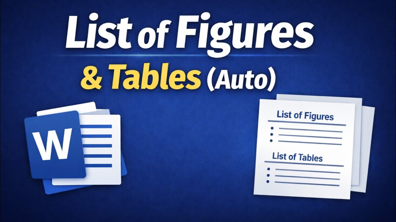 How to Add List of Figures & Tables in MS Word | በአማርኛ - YouTube