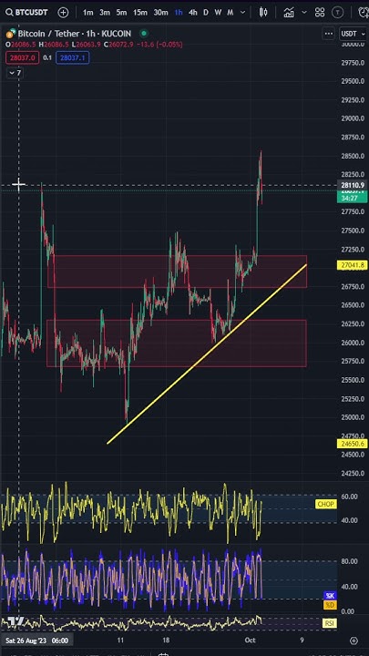 Bitcoin (BTC) to USDT chart over the 1-hour timeframe 2/10/2023 #shorts - YouTube