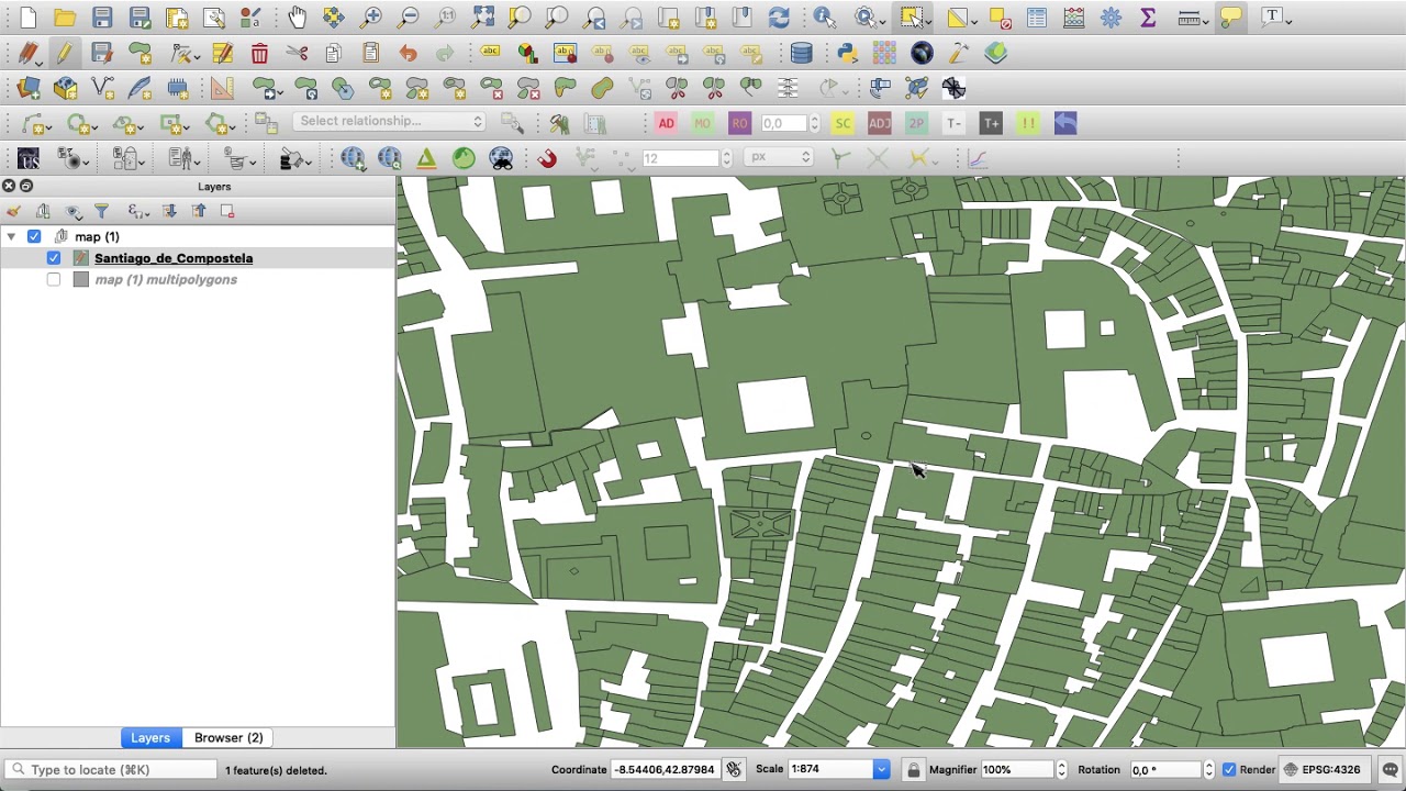 Open street map tutorial QGIS - Santiago de Compostela 3/4 - YouTube