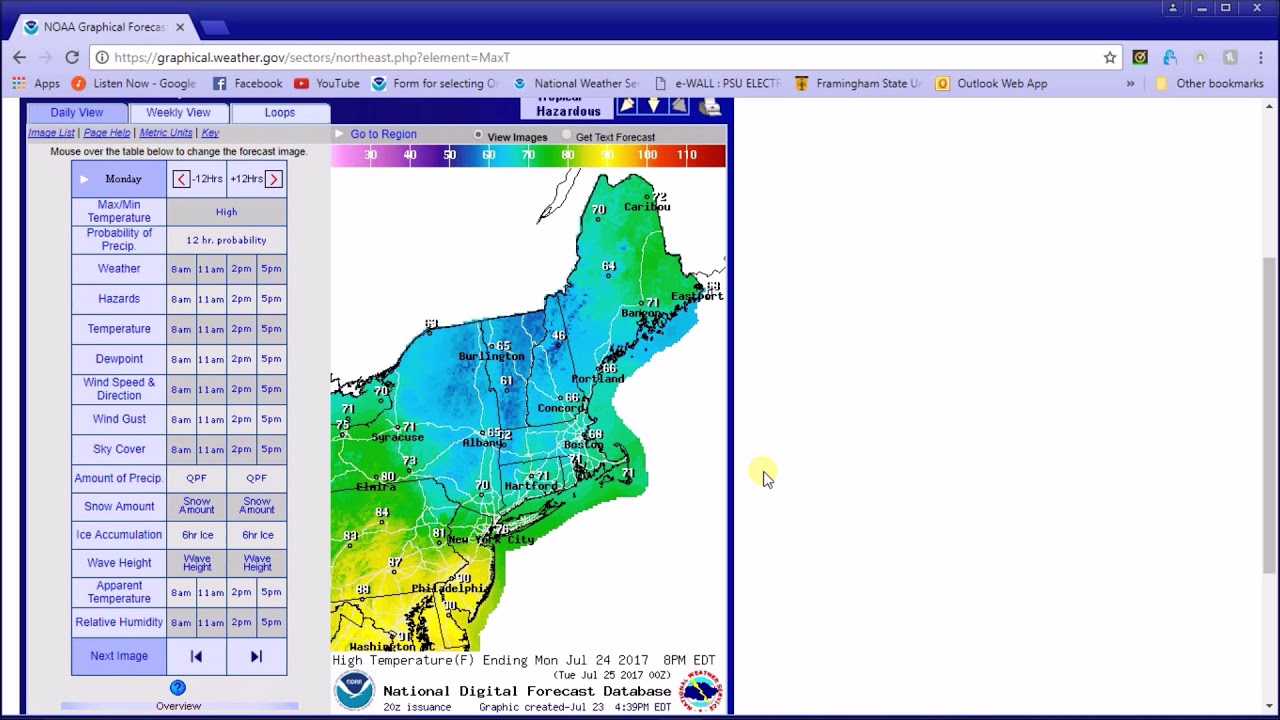 How to Use the National Weather Service (NWS) Grids - YouTube