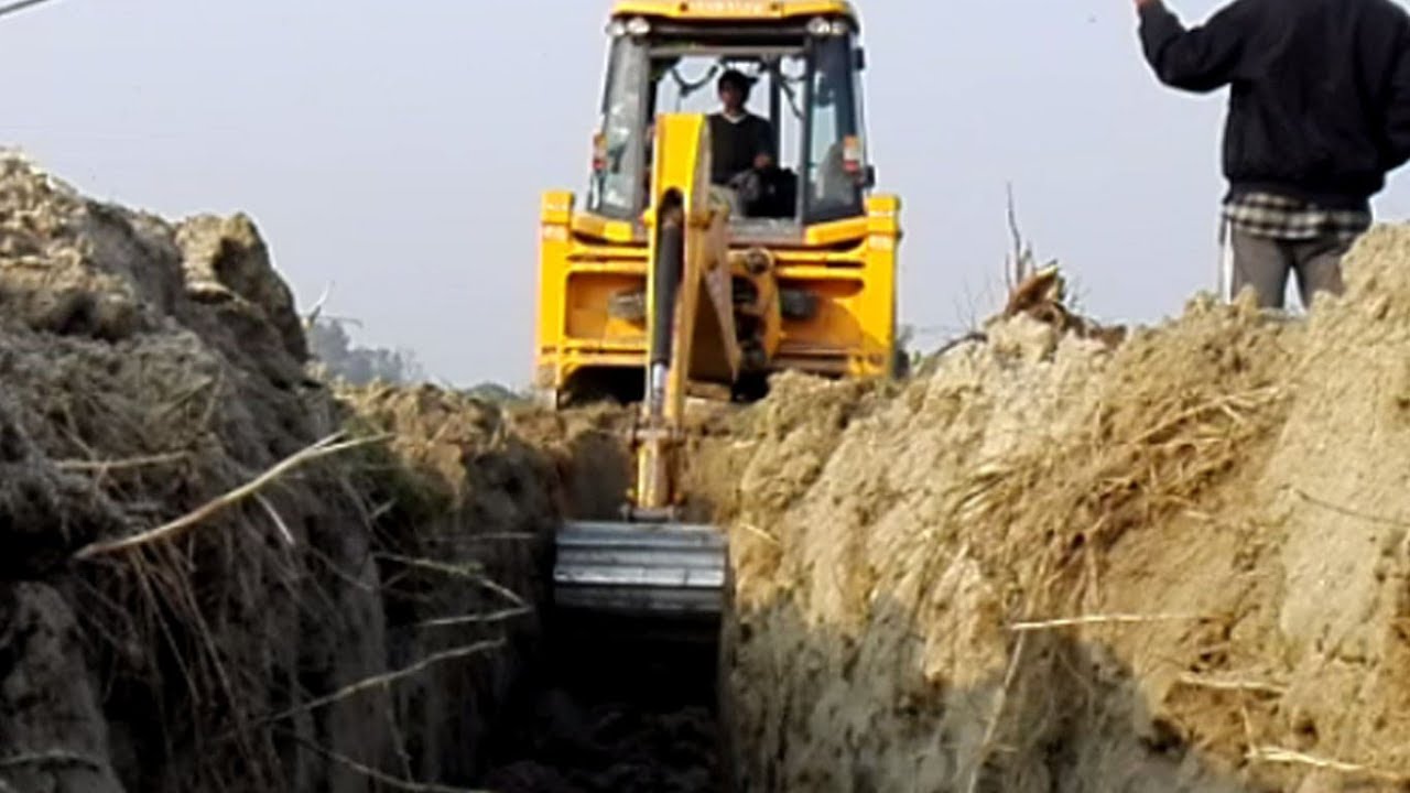 JCB Backhoe-Making Road Track for Remote Villagers - YouTube
