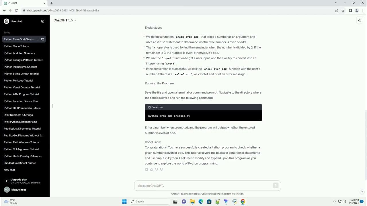 python program to check even or odd number - YouTube