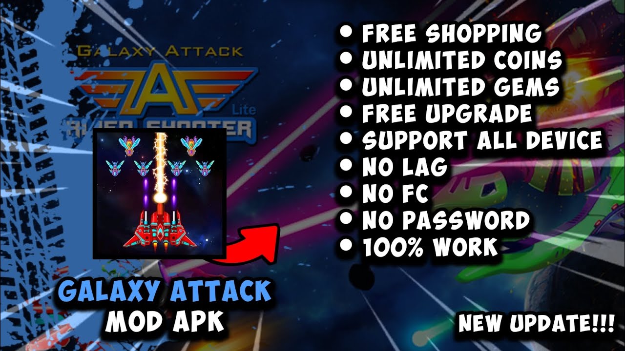 GALAXY ATTACK ALIEN SHOOTER MOD APK [ NO PW ] || NEW UPDATE!!! - YouTube