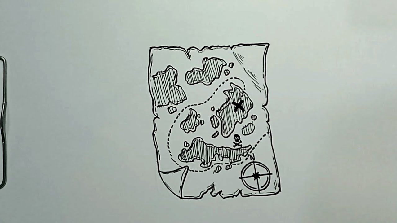 How to Draw Treasure Map Step by Step - YouTube