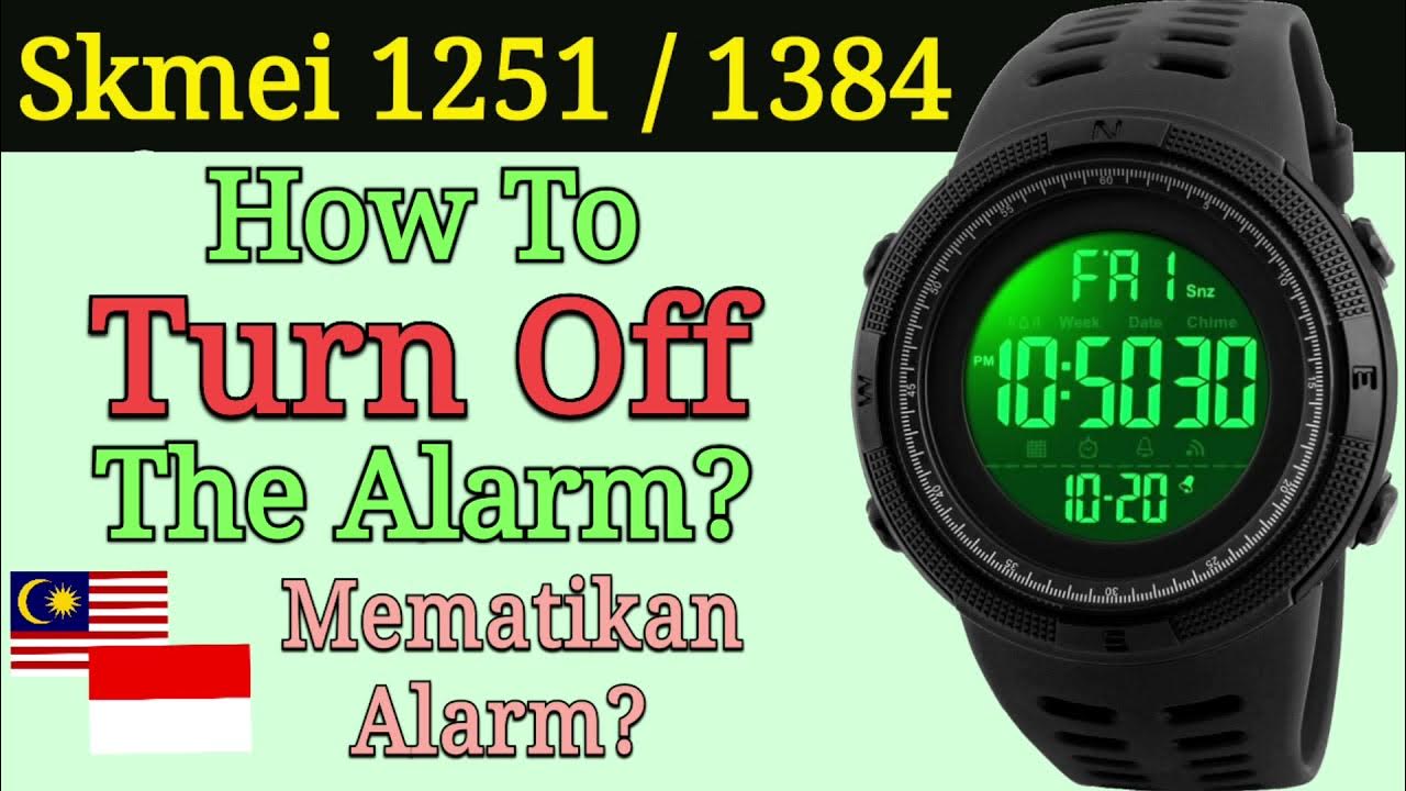 Skmei Watch 1251/1384 | How To Turn Off Alarm? - YouTube