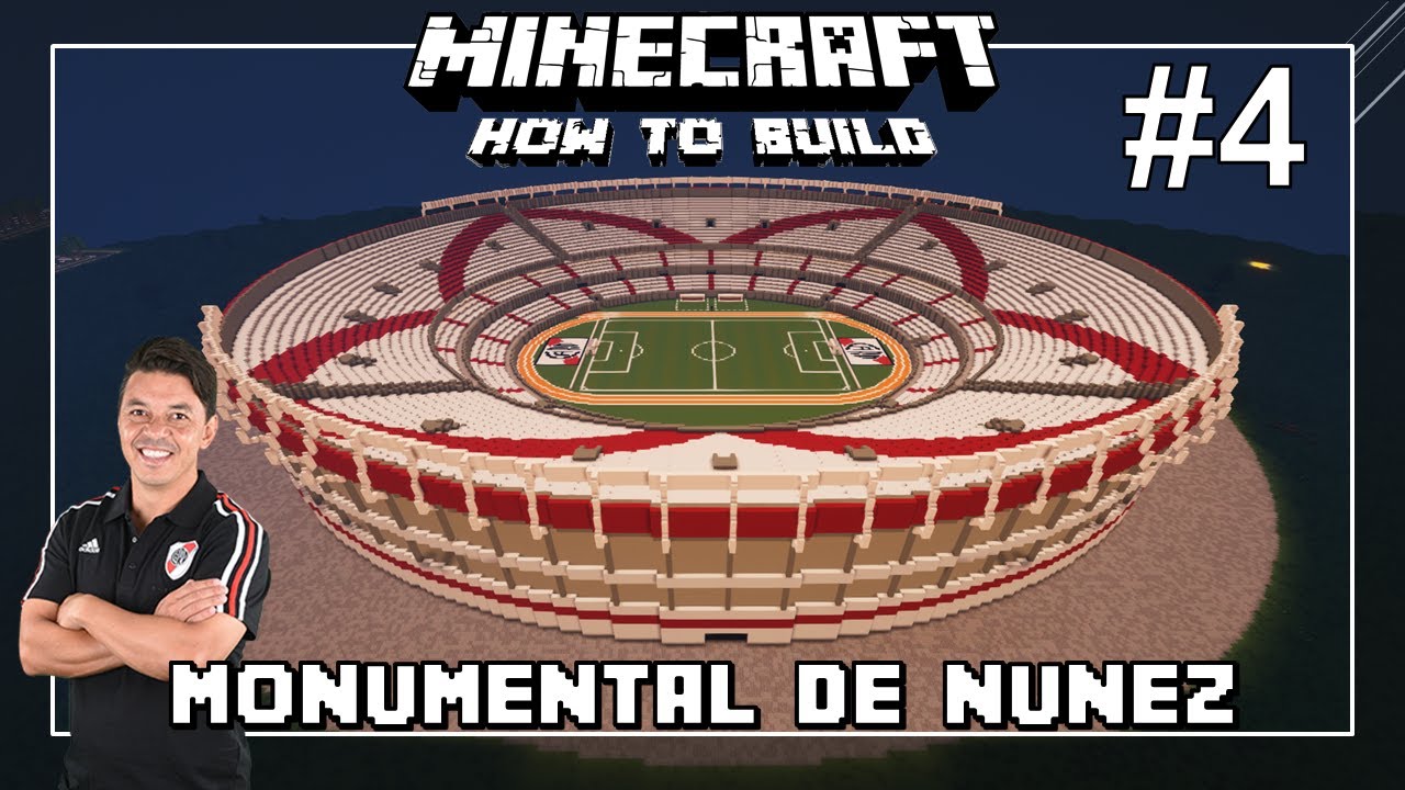 Minecraft - How to Build a Stadium #4 - River Plate Flag, Advertising ...