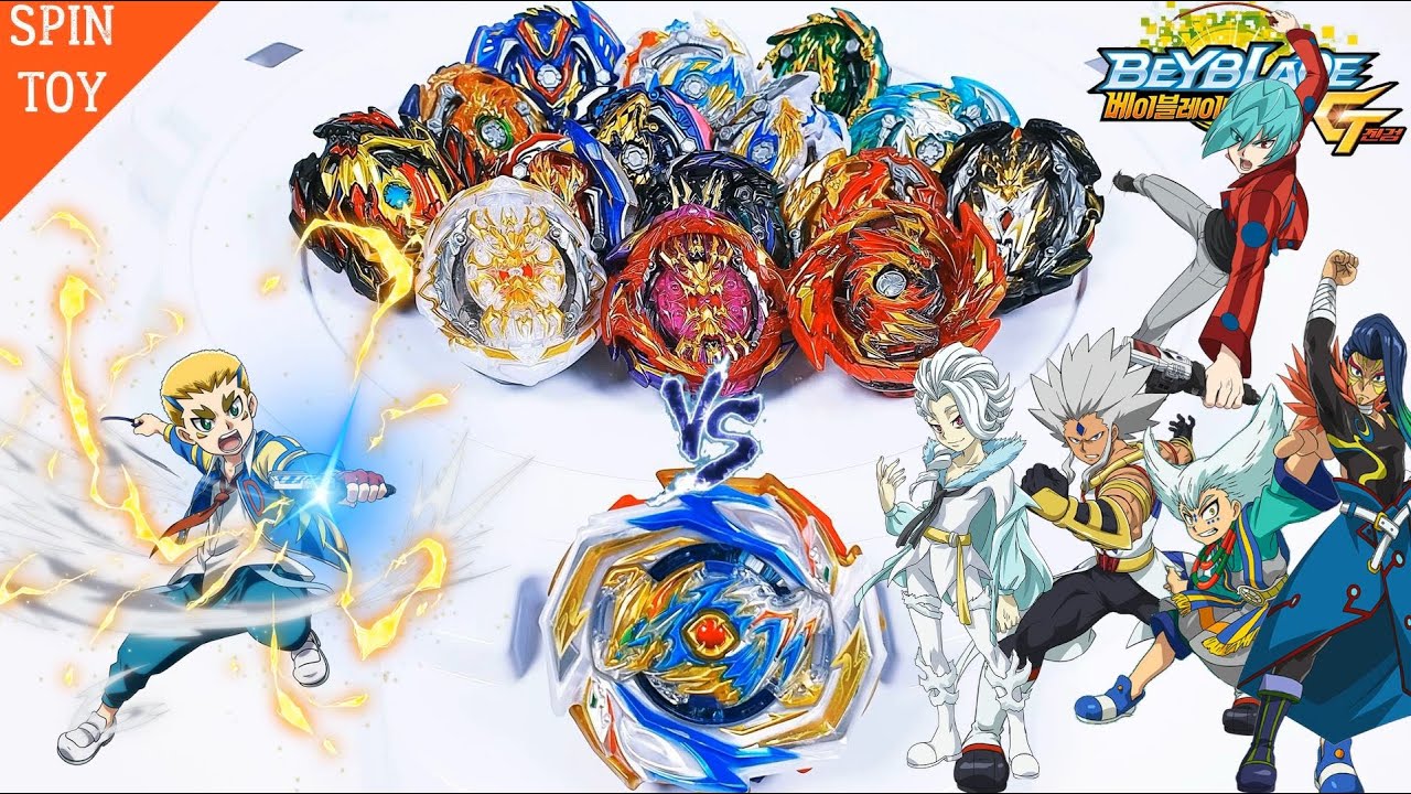 Imperial Dragon VS ALL GT BEYS Beyblade Burst GT 베이블레이드 버스트 진검 GT 임페리얼 ...
