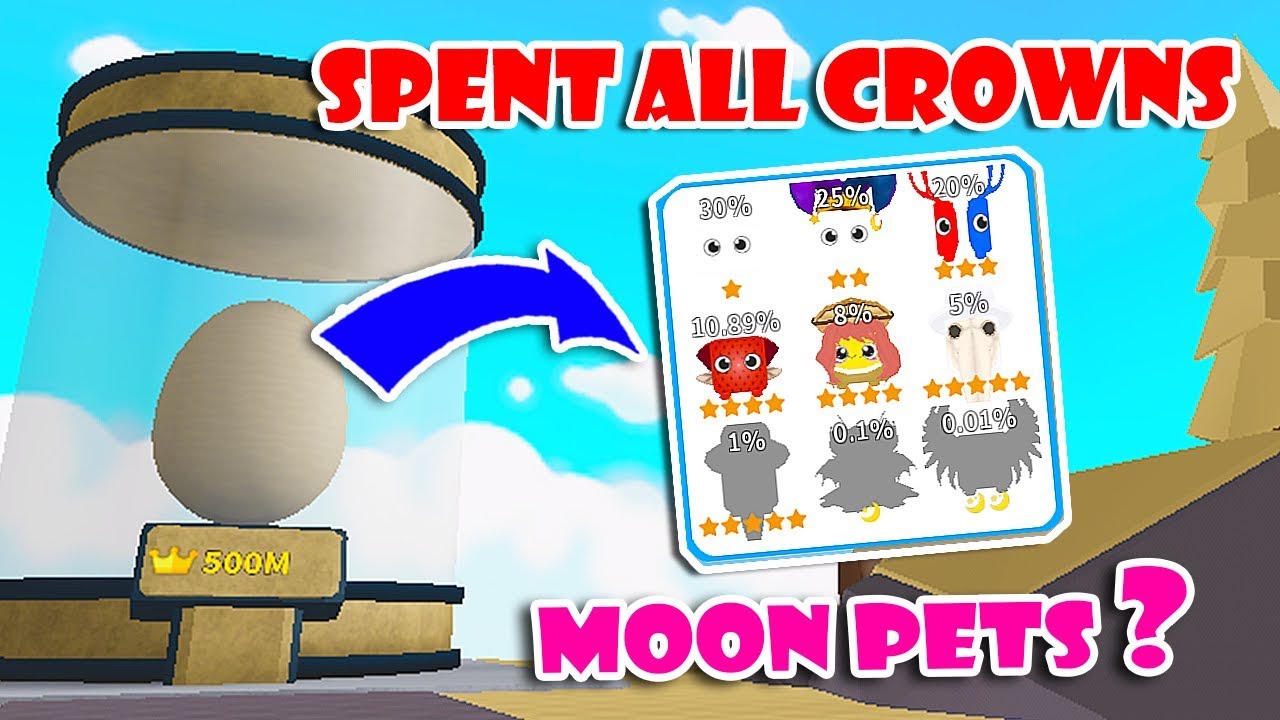 Spent All Crowns to Try Get RAREST MOON Pets (0.01%) & What Happen ...
