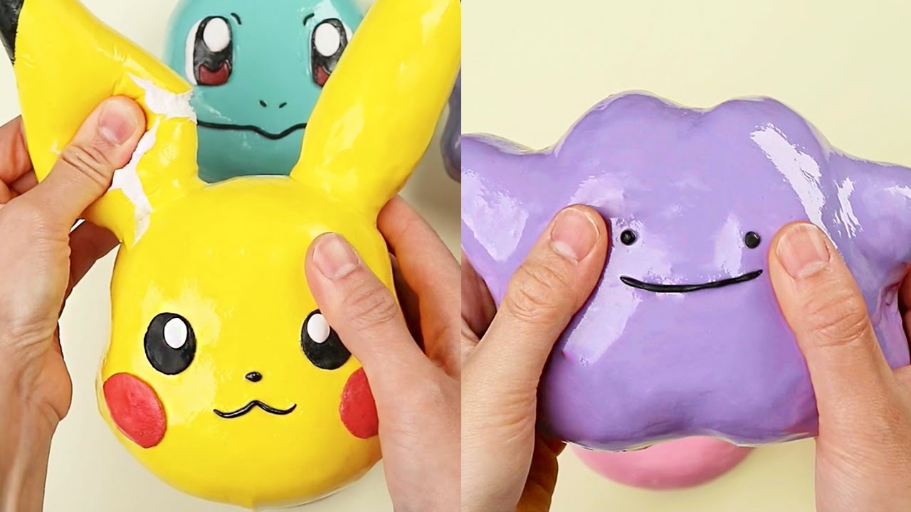 Pokémon clay cracking ASMR #12 - stress relief , satisfying video - YouTube