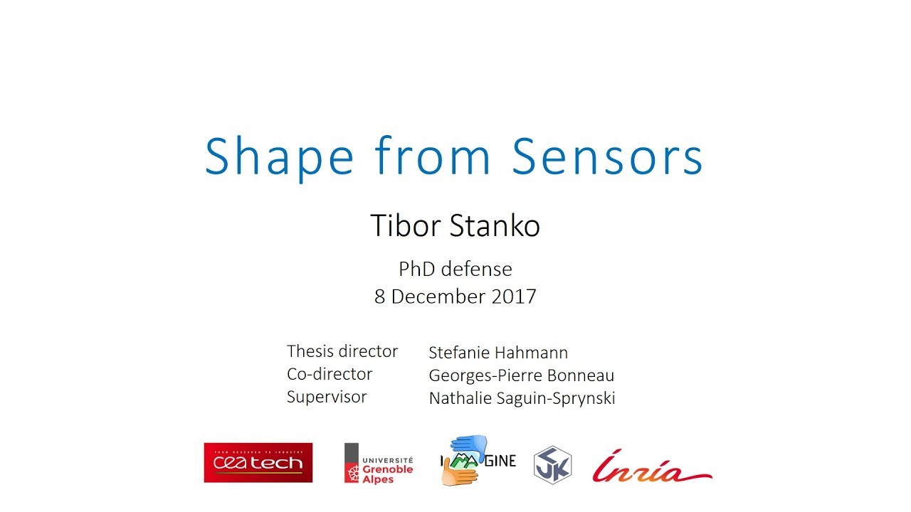 Shape from sensors — PhD defense of Tibor Stanko (slides) - YouTube