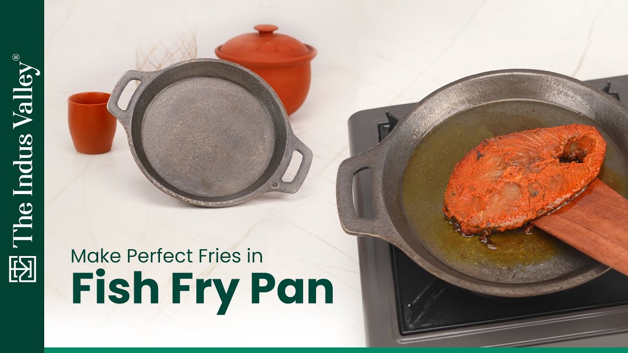 CASTrong Cast Iron Fish Fry Pan | Pre-seasoned | Nonstick | 100% Pure ...