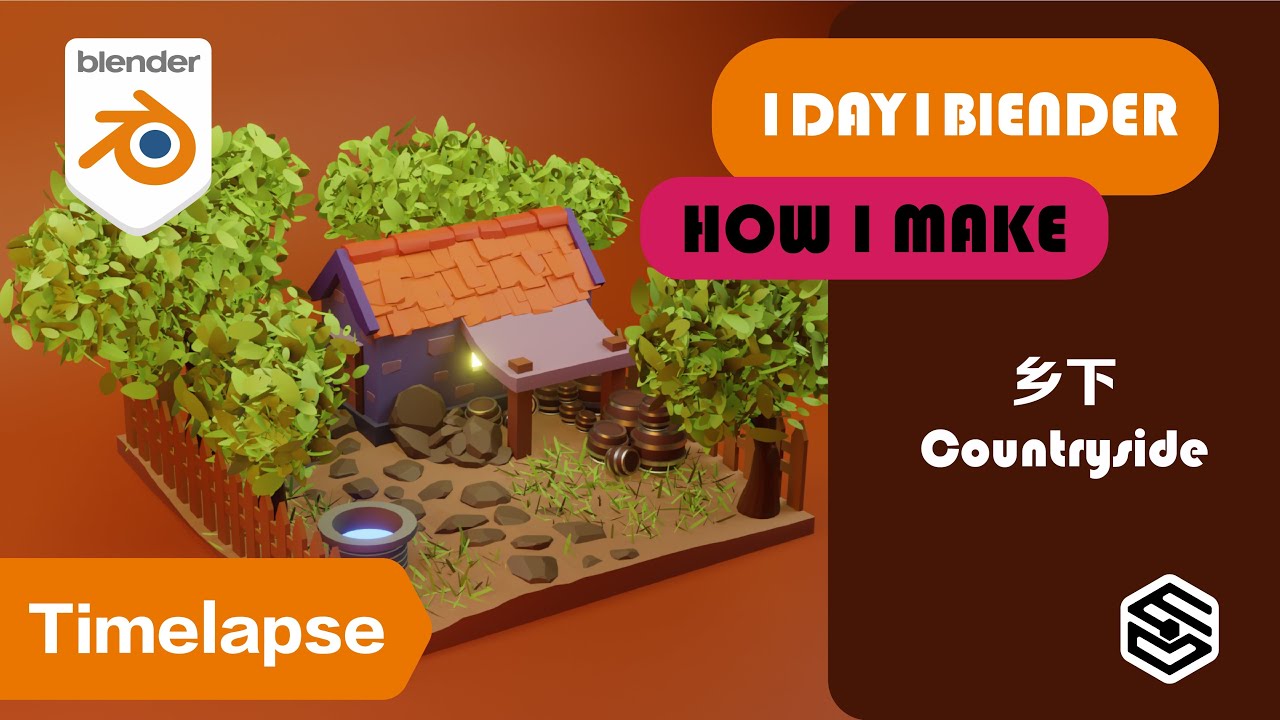 Countryside -Blender 2.91 3D Modeling Timelapse Tutorial - YouTube