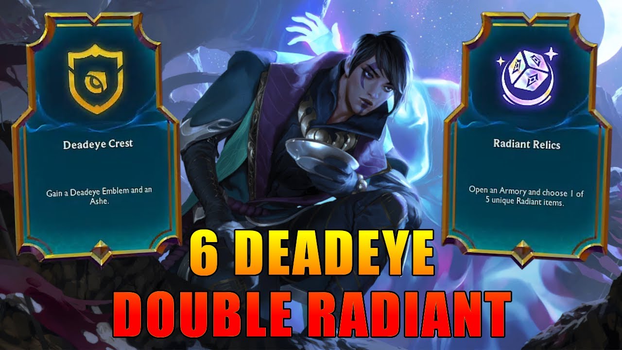 DOUBLE RADIANT APHELIOS with 6 DEADEYE - SO MUCH DAMAGE TFT SET 9 - YouTube