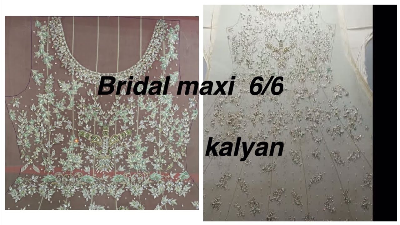 bridal dress maxi 12 kalyan pista colour - YouTube