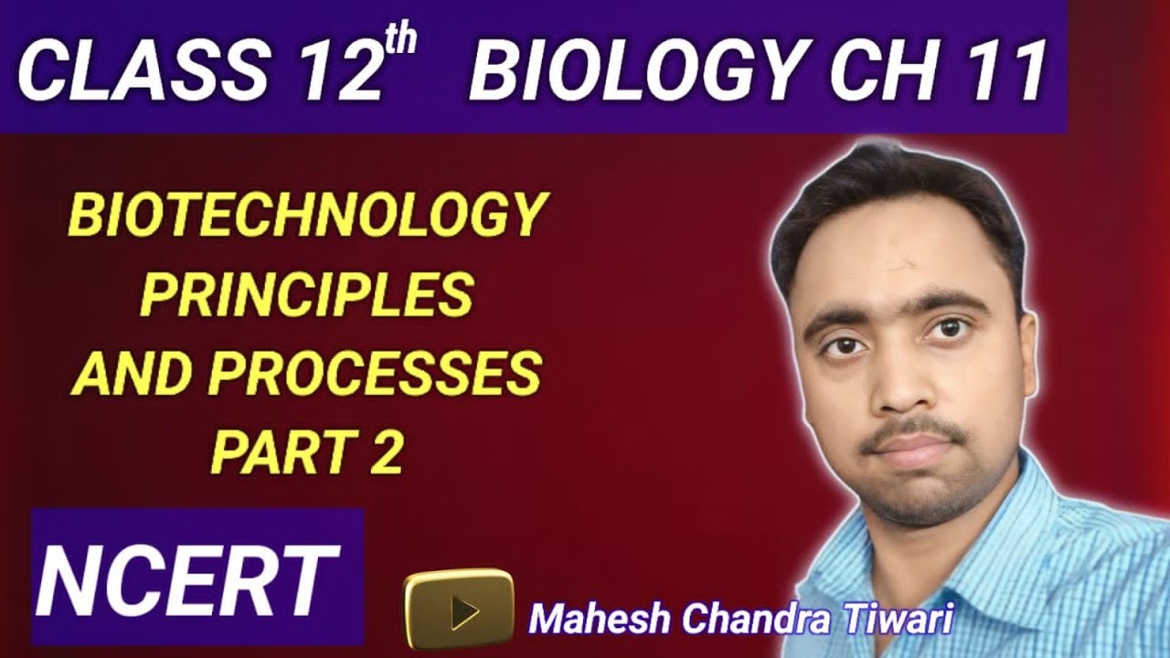 Biotechnology : Principles and Processes Class 12 (Part 2) | BIOLOGY ...