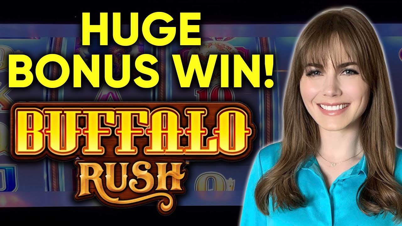 HUGE BONUS WIN! So Many Free Games! Buffalo Rush Slot Machine! - YouTube