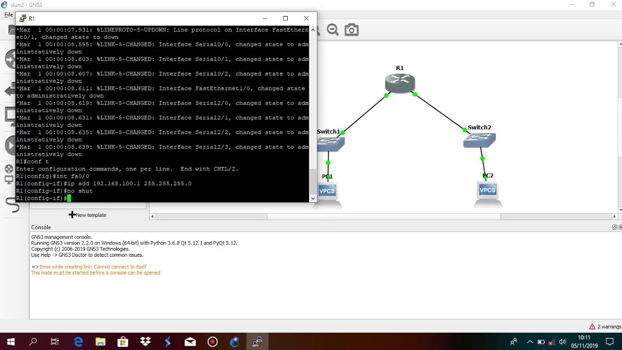 Menghubungkan Dua jaringan Berbeda Oleh satu router cisco (c3725) Di ...