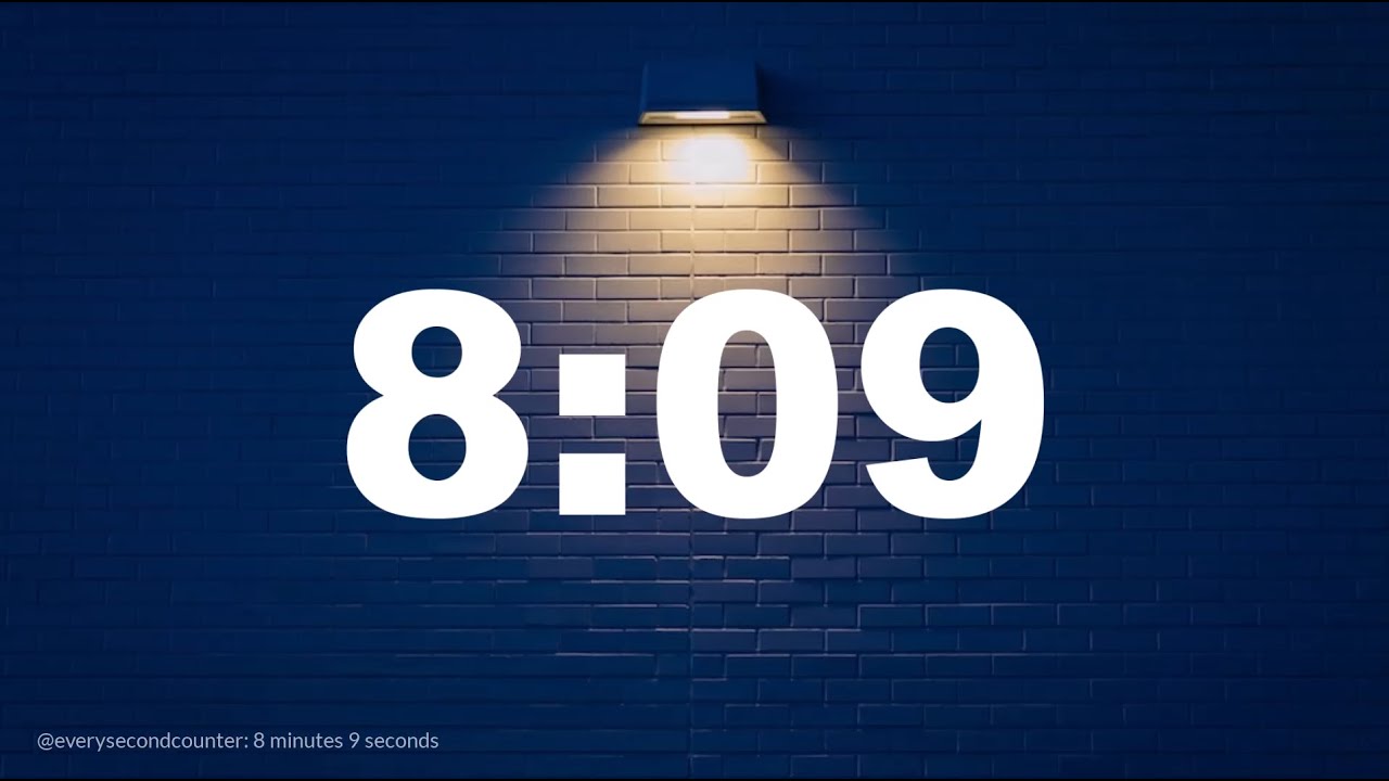 8 minutes 9 seconds [489 secs] clock timer countdown || Alarm Focus ...