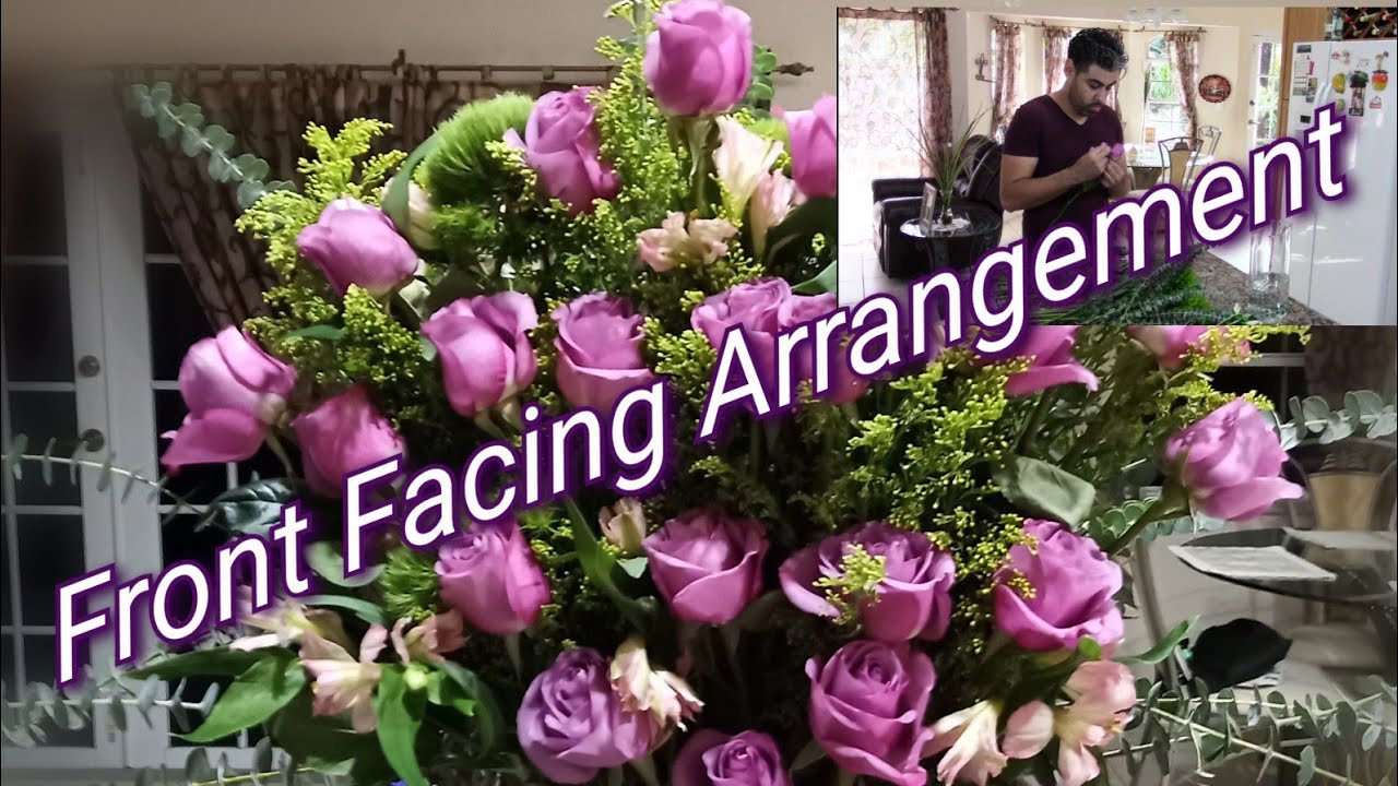Beautiful Floral Design - Making A Front Facing Vase Arrangement - YouTube