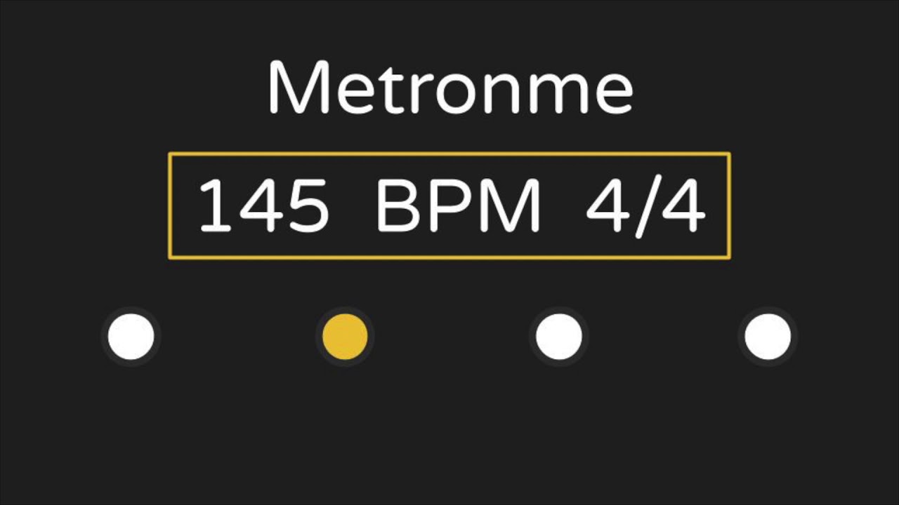 Metronome | 145 BPM | 4/4 Time (with Accent ) - YouTube