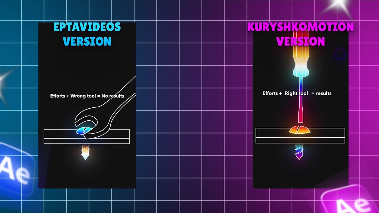 I recreated a popular animation in After Effects once again! Motion ...