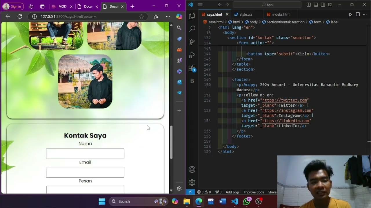 Latihan HTML dan CSS - YouTube