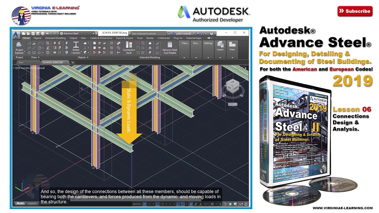 Advance Steel 2019 Tutorial | Designing & Detailing of Steel Building ...