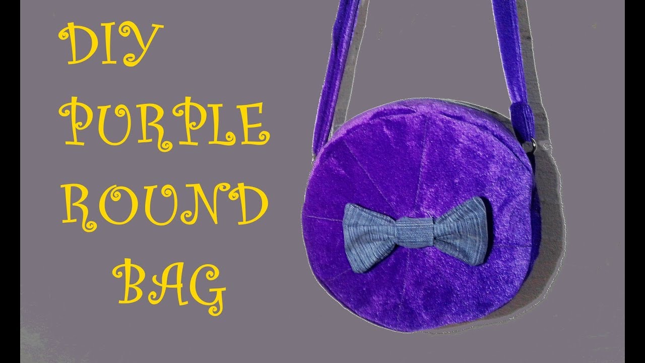 DIY ROUND FABRIC BAG/Round bag sewing tutorial..with zipper - YouTube