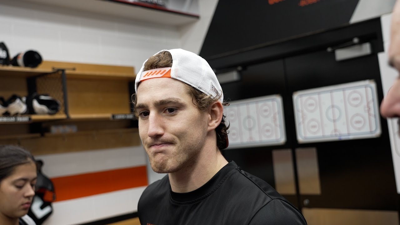 10/29 Flyers Postgame: Lukas Sedlak - YouTube