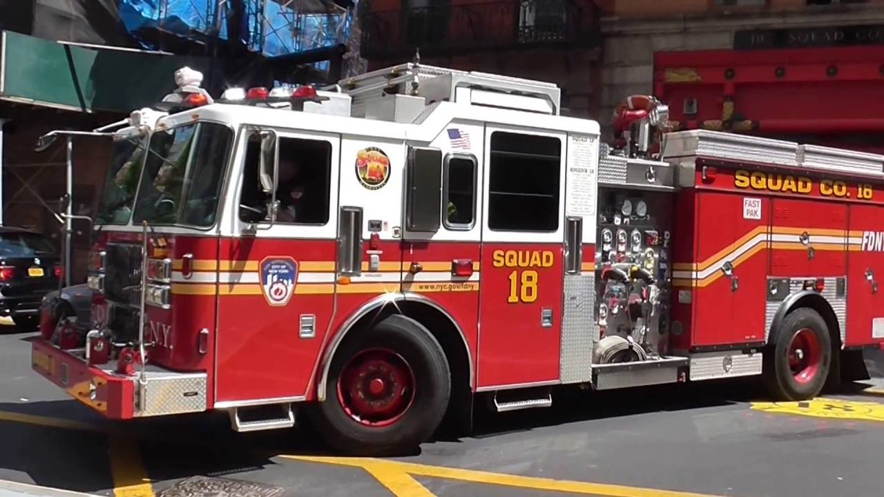 Fdny Squad 18 responding to the rescue - YouTube
