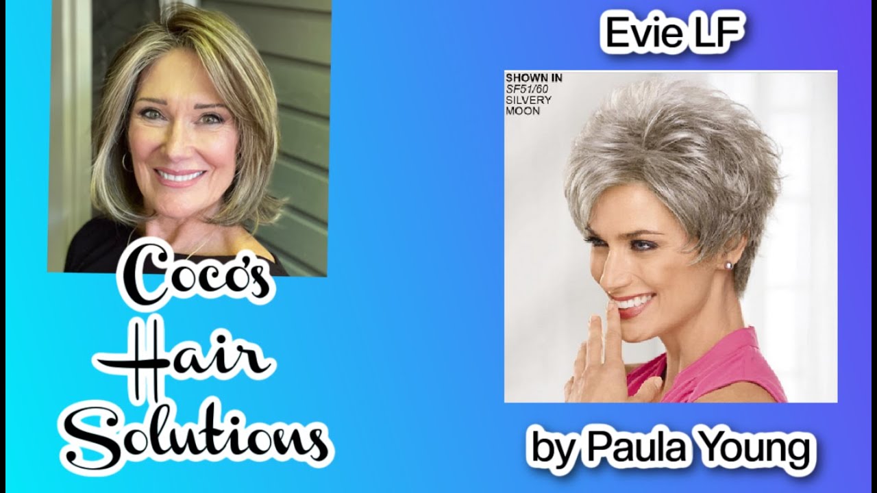 EVIE LACE FRONT by Paula Young in the color SILVERY MOON SF 56/60!!! - YouTube