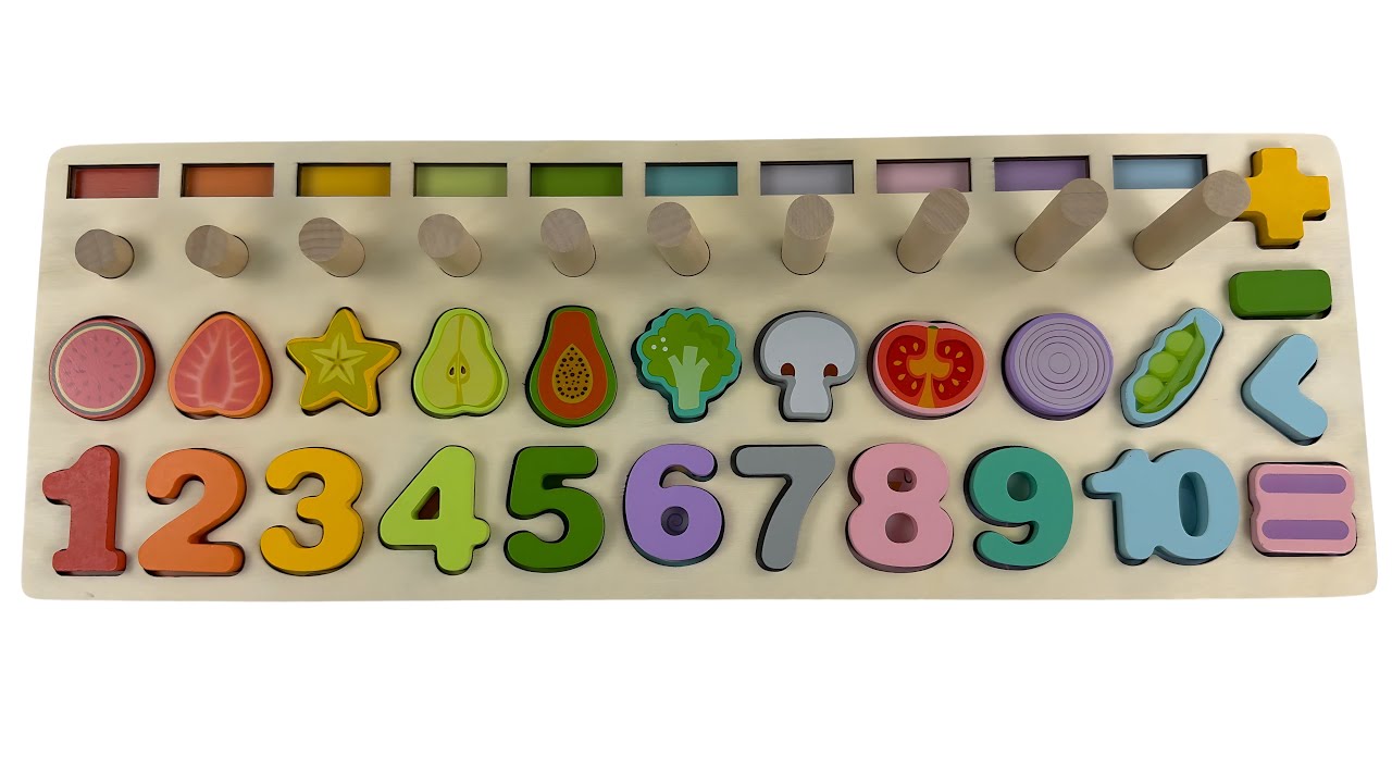 Learn the Numbers and Colors Puzzle | Counting 1-10 | Preschool Toddler ...