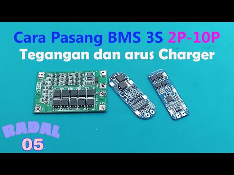 cara Pasang BMS 3S 2P-12P besar tegangan dan arus charger - YouTube