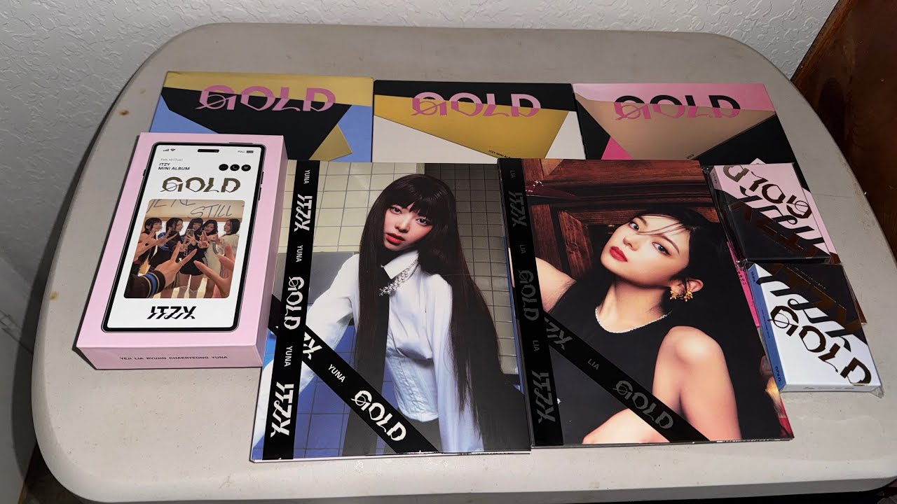 Itzy 9th Mini Album Gold Unboxing (Standard, Phone Box, Digipack, Nemo ...