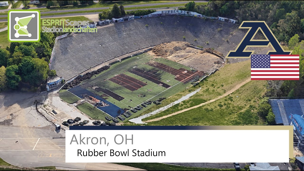 Rubber Bowl Stadium | Akron Zips | Google Earth 360° Rotation - YouTube
