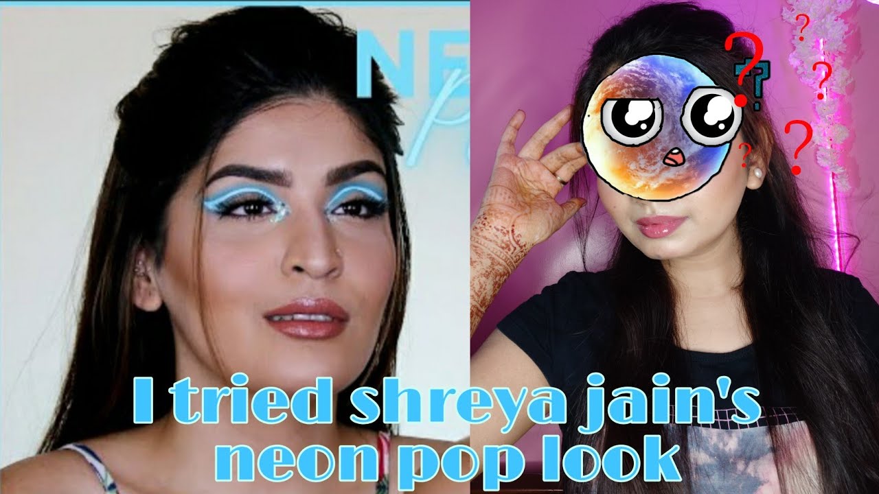 ||Recreation look|| neon pop look of shreya jain💙 - YouTube