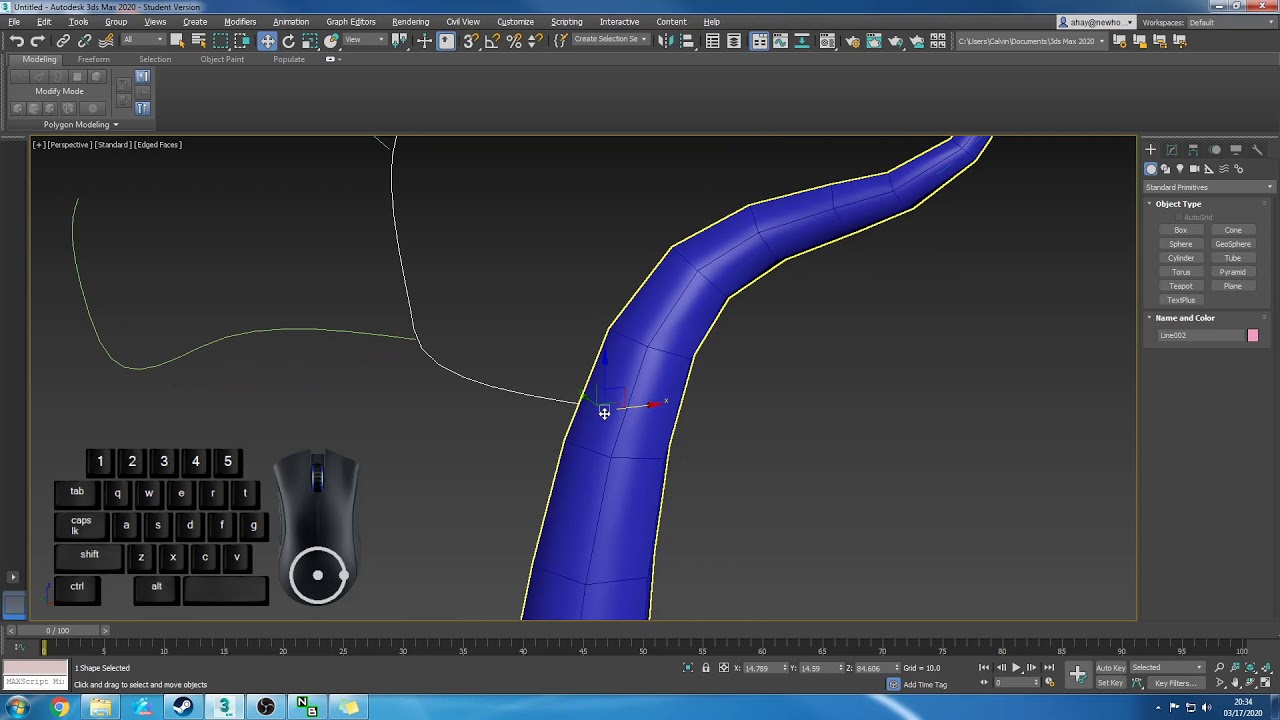 Spline Extrusion In 3ds Max YouTube Spline Extrusion In 3ds Max YouTube