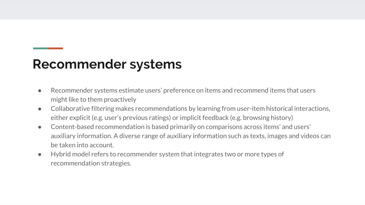 Deep Learning based Recommender System: Introduction - YouTube