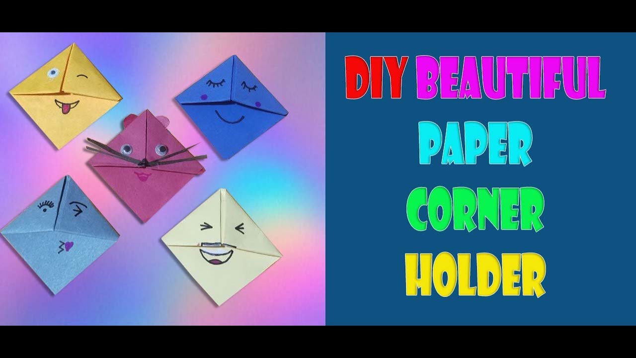 Easy Paper Craft And papaer corner holder - YouTube